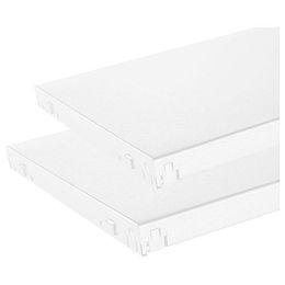 SCHULTE REGALWELT Regalelement Stecksystem-Fachboden PowerMax, 2 Stück weiß, 1000x500 mm, weiß