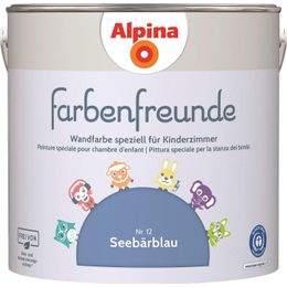 Alpina Wandfarbe farbenfreunde, für Kinderzimmer, matt, 2,5 Liter, blau