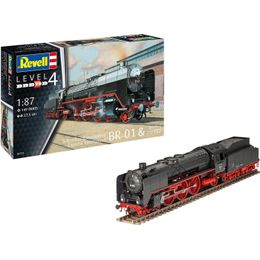 Revell® Modellbausatz H0 Schnellzuglokomotive BR01 & Tender 2'2' T32, Maßstab 1:87, Made in Europe, bunt