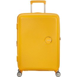 American Tourister® Hartschalen-Trolley Soundbox, 67 cm, 4 Rollen, Koffer mittel groß Reisegepäck Volumenerweiterung TSA-Zahlenschloss, gelb