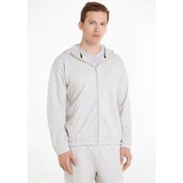 Calvin Klein Sport Sweatshirt mit Stehkragen und Kapuze, grau