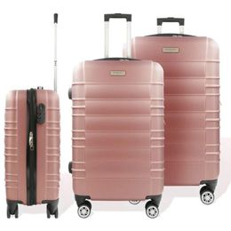 KESSMANN Kofferset ABS Hartschalen Koffer 3 teilig Set Kofferset Reisekoffer groß