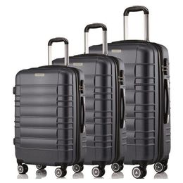 KESSMANN HOFFMANN Hartschalen-Trolley Hartschalen Koffer Stilvoll praktisch 3er Set Kofferset Reisekoffer
