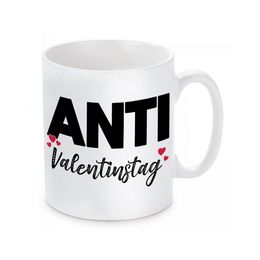 Herzbotschaft Tasse Kaffeebecher mit Motiv Anti-Valentinstag