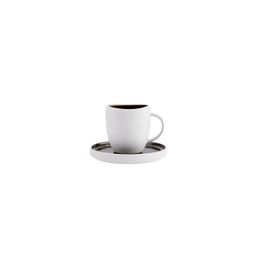 Karaca Kaffeeservice Galactic 2 Personen Weiß Kaffee Tasse Set 100 ml