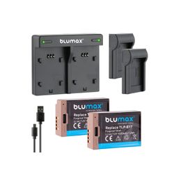 Blumax Set mit Lader für Canon LP-E17 EOS 760D R10 R50 USB Typ-C 1000 mAh Kamera-Akku