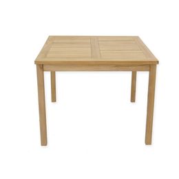 AFG Gartentisch Gartentisch Tisch Gartenmöbel quadratisch aus Teakholz 77x100x100 cm