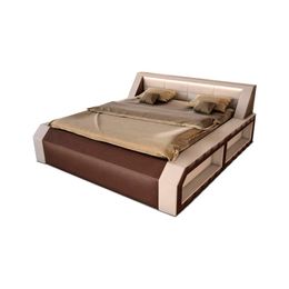 Sofa Dreams Boxspringbett Matera Kunstleder komplett mit LED Beleuchtung Komplettbett