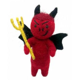 Horror-Shop Plüschfigur Niedlicher Halloween Teufel mit Dreizack aus Filz