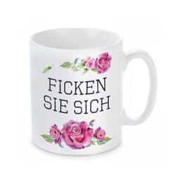 Herzbotschaft Tasse Kaffeebecher mit Motiv Ficken Sie Sich