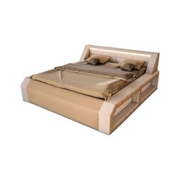 Sofa Dreams Boxspringbett Matera Kunstleder komplett mit LED Beleuchtung Komplettbett