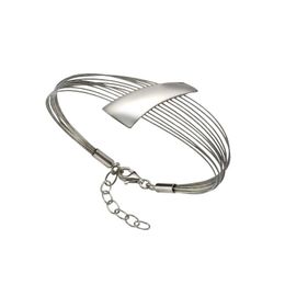 Vivance Damen Armband &raquo;925/- Sterling Silber rhodiniert + Stahl&laquo; wei&szlig;