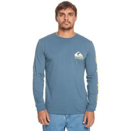 Quiksilver Langarmshirt »Omni Logo« Bering Sea L L Stoff: Baumwoll-Jersey-Stoff [160 g/m2]