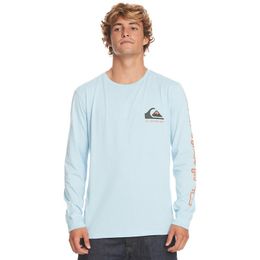 Quiksilver Langarmshirt »Omni Logo« Clear Sky XS XS Stoff: Baumwoll-Jersey-Stoff [160 g/m2]