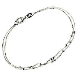 Vivance Armband &raquo;925/- Sterling Silber zweireihig&laquo; wei&szlig; 19cm Armband aus 925/- Sterling Silber