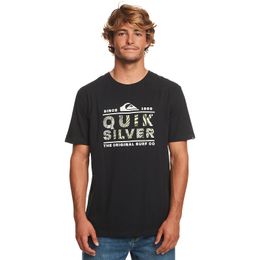 Quiksilver T-Shirt »Logo Print« schwarz XS XS Stoff: Baumwoll-Jersey-Stoff [160 g/m2]