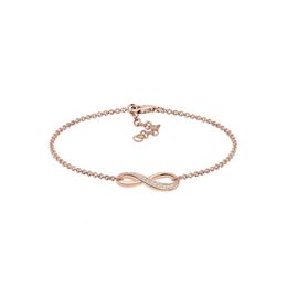Elli Damen Armband &raquo;Infinity/Unendlichkeit mit Zirkonia 925 Silber&laquo; rosa