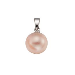 Vivance Kettenanhänger »925 Silber rhodiniert Süßwasserzuchtperle natur-pink« () weiß + pink one-size Anhänger aus 925 Sterling Silber rhodiniert