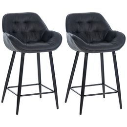 CLP 2er Set Barhocker Gibson - Tresenstuhl Mit Fu&szlig;st&uuml;tze - 2 x Tresenhocker Gepolstert