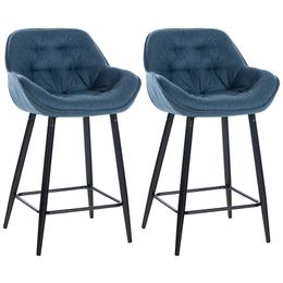 CLP 2er Set Barhocker Gibson - Tresenstuhl Mit Fu&szlig;st&uuml;tze - 2 x Tresenhocker Gepolstert