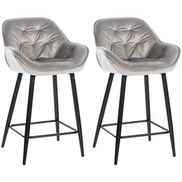 CLP 2er Set Barhocker Gibson - Tresenstuhl Mit Fu&szlig;st&uuml;tze - 2 x Tresenhocker Gepolstert