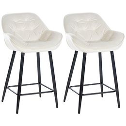 CLP 2er Set Barhocker Gibson - Tresenstuhl Mit Fu&szlig;st&uuml;tze - 2 x Tresenhocker Gepolstert