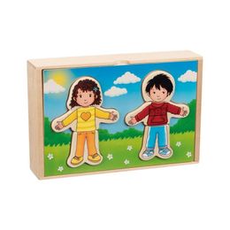 goki Anziehpuppenpuzzle JUNGE UND MÄDCHEN 36-teilig aus Holz