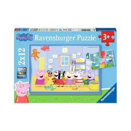 RAVENSBURGER VERLAG Puzzle PEPPAS ABENTEUER 2x12-teilig