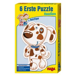 HABA 3902 6 Erste Puzzles "Haustiere" + Holzfigur