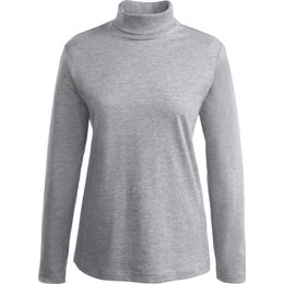 CR&Eacute;ATION L Damen Rollkragenshirt mit langen &Auml;rmeln grau-meliert Gr&ouml;&szlig;e 56