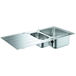 Grohe Edelstahlspüle K500 31572_1 mit 1,5 Becken Abtropffläche 1000x500mm, 31572SD1 31572SD1