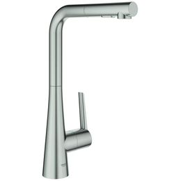 Grohe EH-Spültischbatterie Zedra 32553_2 L-Auslauf auszb. Spülbrause supersteel, 32553DC2 32553DC2