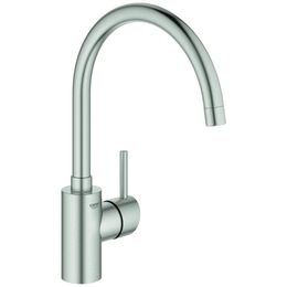 Grohe EH-SPT-Batterie Concetto 32661 hoher Auslauf Grohe Zero supersteel, 32661DC3 32661DC3