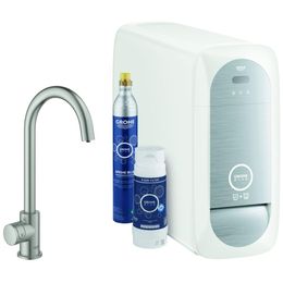 Grohe Blue Home Mono Starter Kit 31498 Bluetooth/WIFI C-Auslauf supersteel, 31498DC1 31498DC1