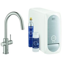 Grohe Blue Home Starter Kit ausziehbarer Auslauf Bluetooth/WIFI C-Auslauf, supersteel, 31541DC0 31541DC0