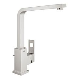 Grohe Einhand-Spültischbatterie Eurocube 31255 schwenkb. Gussauslauf supersteel, 31255DC0 31255DC0