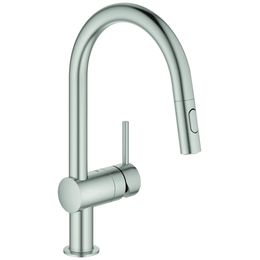 Grohe EH-Spültischbatterie Minta 32321 C-Auslauf Spülbrause supersteel, 32321DC2 32321DC2