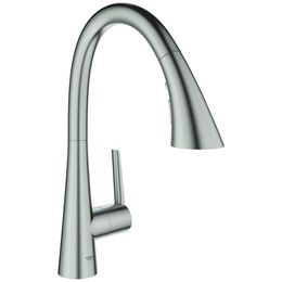 Grohe EH-Spültischbatterie Zedra 32294_2 C-Ausl. azb. 3-Strahl-Spülbr. supersteel, 32294DC2 32294DC2