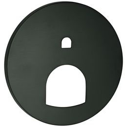 Grohe Rosette 49118 rund f&uuml;r EHM-FMS mit 2-Wege Umstellung hard graphite geb&uuml;rstet, 49118AL0 49118AL0