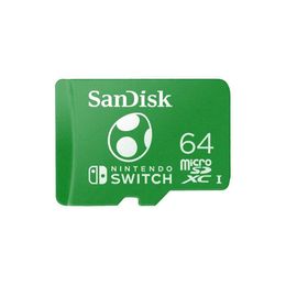 Sandisk microSDXC Extreme, Nintendo licensed Yoshi Edition Speicherkarte (64 GB, 100 MB/s Lesegeschwindigkeit), grün