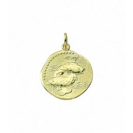 Adelia´s Adelia´s Kette mit Anhänger 333 Gold Sternzeichen Anhänger Fisch Ø 18,2 mm, Schmuckset - Set mit Halskette, goldfarben