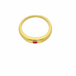 Adelia´s Adelia´s Kette mit Anhänger 585 Gold Anhänger Taufring mit Rubin Ø 10,1 mm, Schmuckset - Set mit Halskette, rot