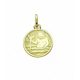 Adelia´s Adelia´s Kette mit Anhänger 333 Gold Sternzeichen Anhänger Wassermann Ø 11,8 mm, Schmuckset - Set mit Halskette, goldfarben
