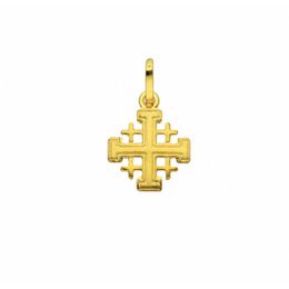 Adelia´s Adelia´s Kette mit Anhänger 585 Gold Kreuz Anhänger Jerusalem, Schmuckset - Set mit Halskette, goldfarben