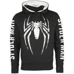 Spiderman Spider-Man Game Logo Kapuzenpullover schwarz grau in XXL