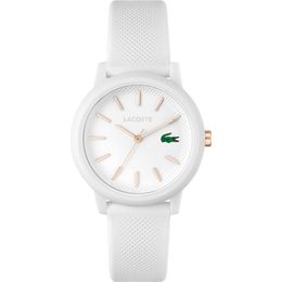 Quarzuhr Lacoste "Lacoste 12.12 LADIES, 2001211" Armbanduhren weiß Damen Quarzuhren