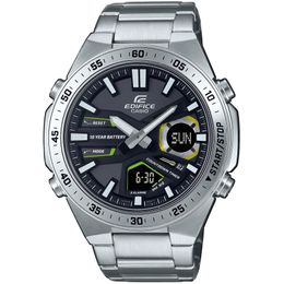 Chronograph CASIO EDIFICE "EFV-C110D-1A3VEF" Armbanduhren silberfarben (edelstahlfarben) Herren Quarzuhren