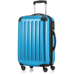 Hartschalen-Trolley Hauptstadtkoffer "Alex" Gr. B/H/T: 35 cm x 55 cm x 20 cm 42 l, blau (cyanblau) Koffer Handgepäck-Koffer