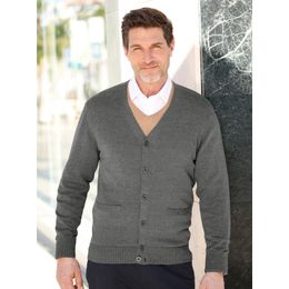 Strickjacke Marco Donati Gr. 48, grau (grau, meliert, camel) Herren Strickjacken