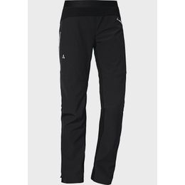 Schöffel Outdoorhose SCHÖFFEL "Softshell Pants Rinnen L" Gr. 46, Normalgrößen, schwarz (9990, schwarz) Damen Hosen Sporthosen